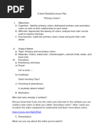 Primary Colors Lesson Plan for Kids | PDF | Color | Red