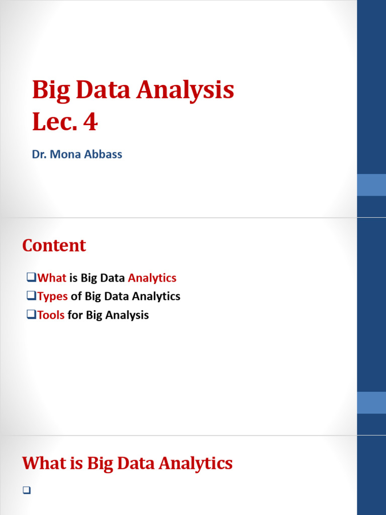 Big Data Lec4 | PDF | No Sql | Apache Hadoop
