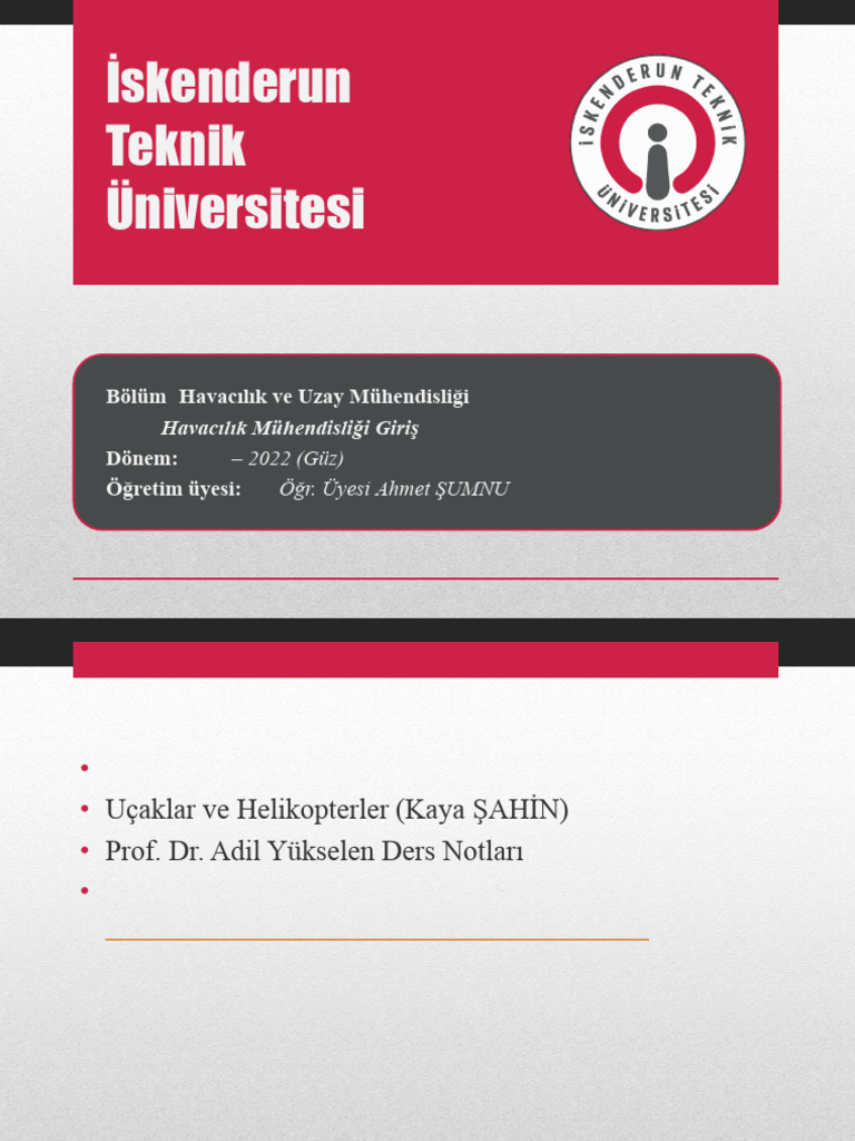 Havacılık Mühendisliğine Giriş 2 Iste | PDF