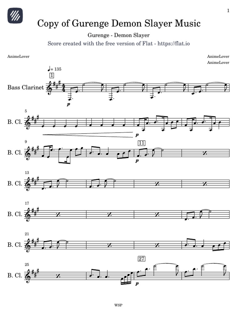 Gurenge Demon Slayer Music | PDF