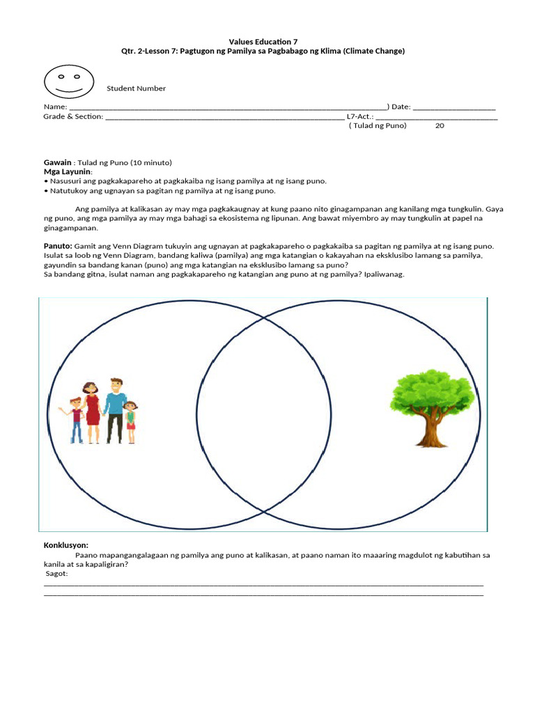 Lesson 7 Pagtugon NG Pamilya Sa Pagbabago NG Klima Asynchronous Messenger Lesson 7 2 | PDF