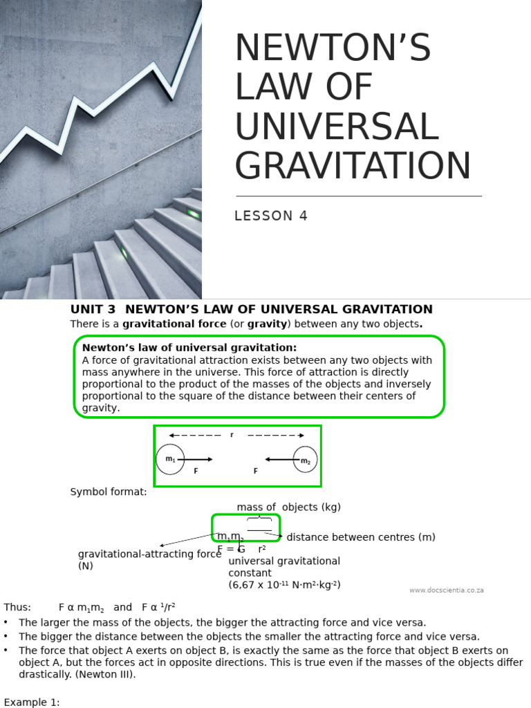 4 Newton's Law of Universal Gravitation | PDF | Force | Mass