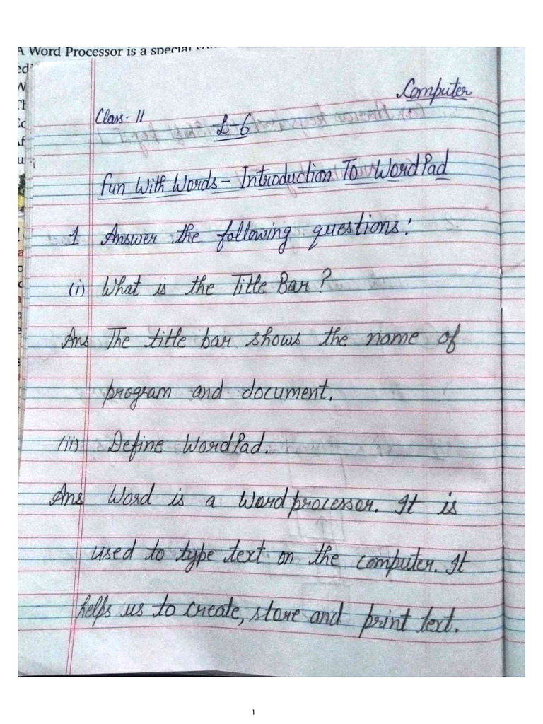 Class 2 Lesson No 6 Computer - 1 | PDF