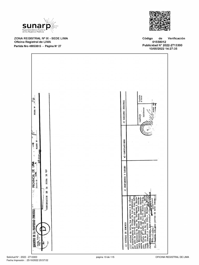 Partida Sunarp | PDF