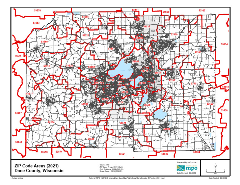 DaneCounty ZIPcodes | PDF