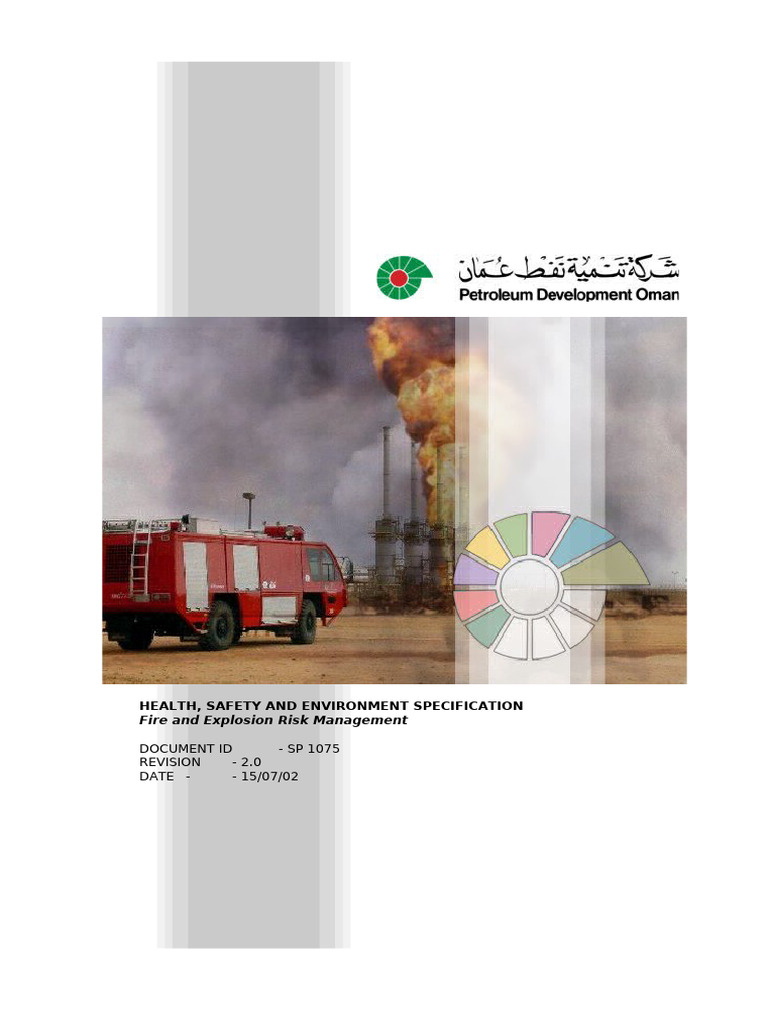 SP-1075 HSE Specification - Fire and Explosion Risk Management | PDF ...