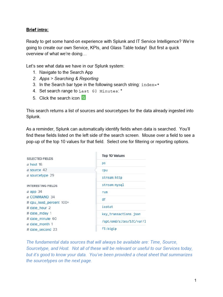 Lab Guide - ITSI Search Party | PDF | Databases | Performance Indicator