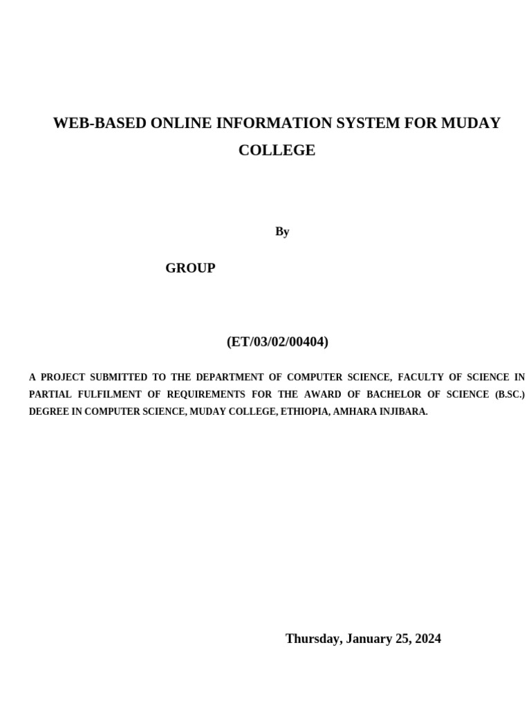 Secure Web-Based System for Muday College | PDF | World Wide Web ...