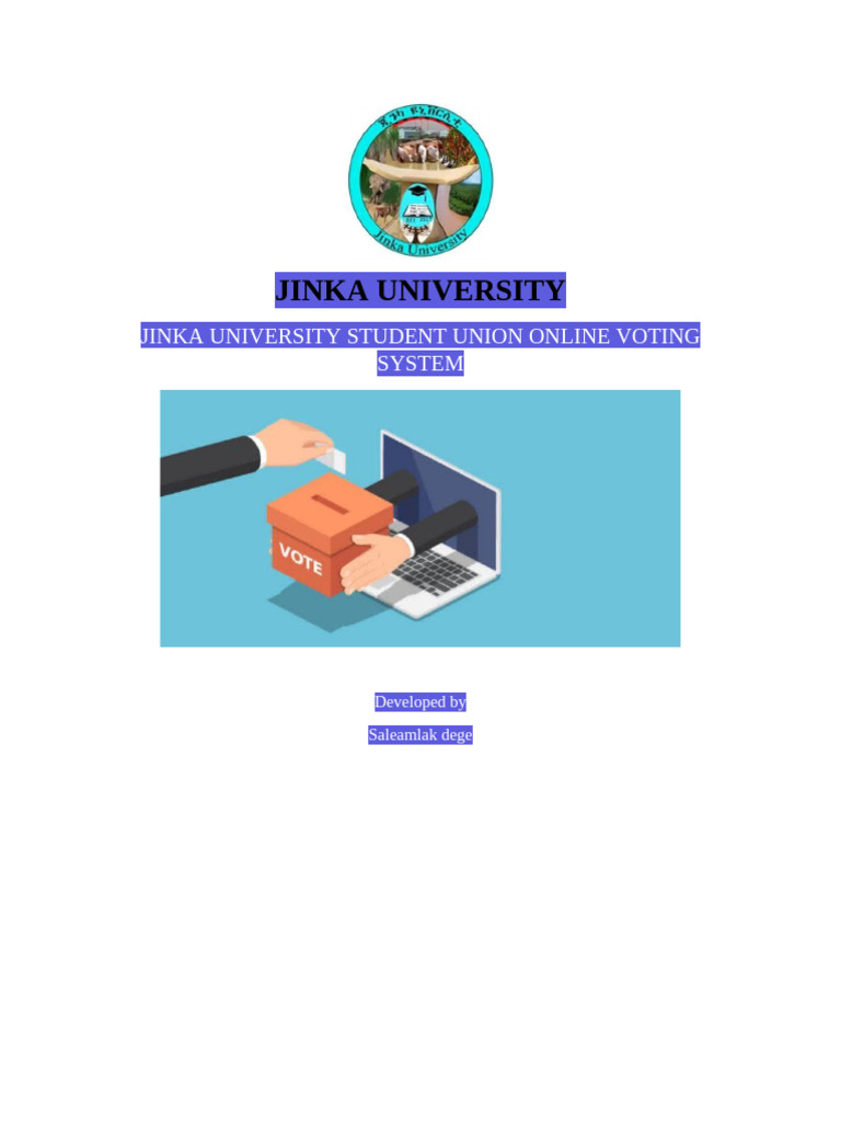 JINKA UNIVERSITY STUDENT UNION ONLINE VOTING SYSTEM Introduction | PDF ...