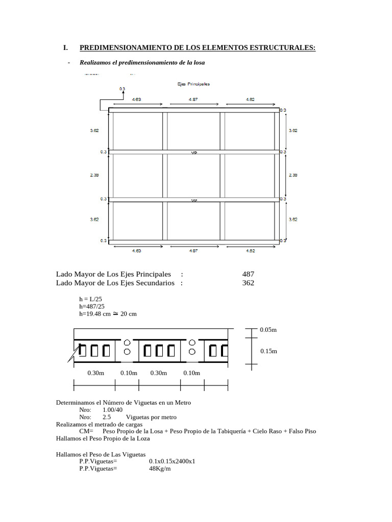 Predimensionamiento de Los Elementos Estructurales | PDF