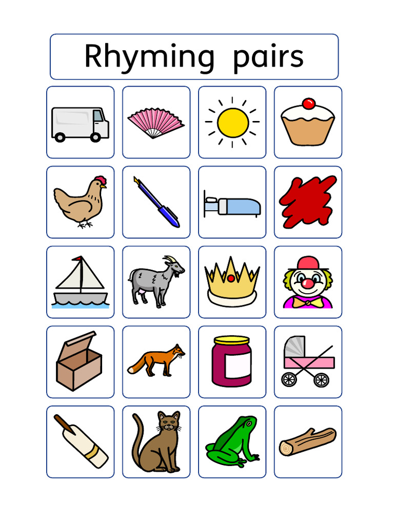 Rhyming Pairs | PDF