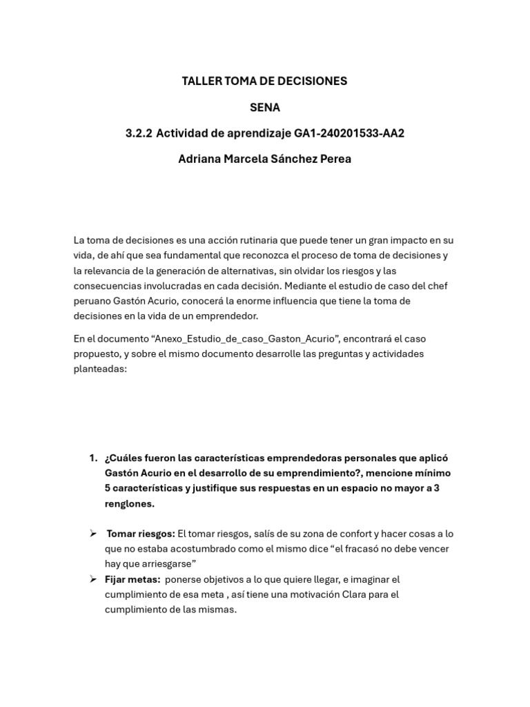 Raller Toma de Deciiones | PDF | Toma de decisiones | Perú