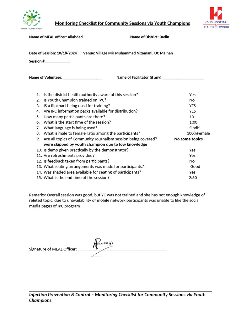 CJ Session Check List Oct-2024 | PDF | Career & Growth