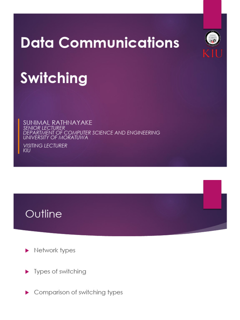 L6 Switching | PDF | Packet Switching | Computer Network