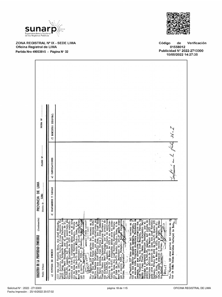 Partida Sunarp | PDF