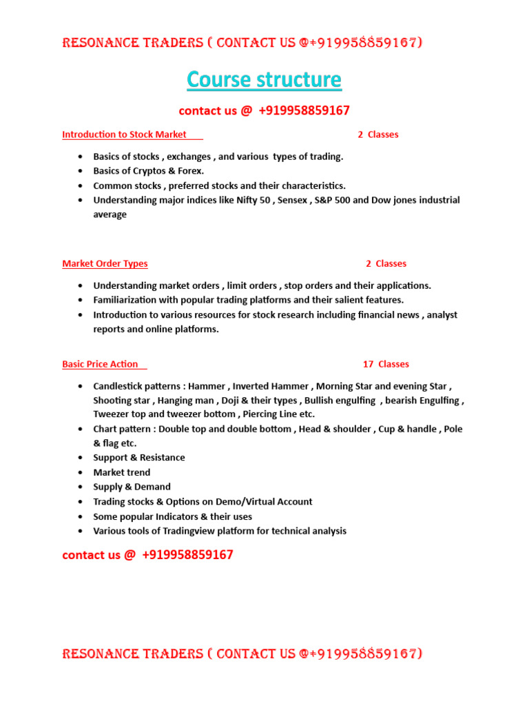 Course Structure Crypto | PDF | Technical Analysis | Knowledge Economy
