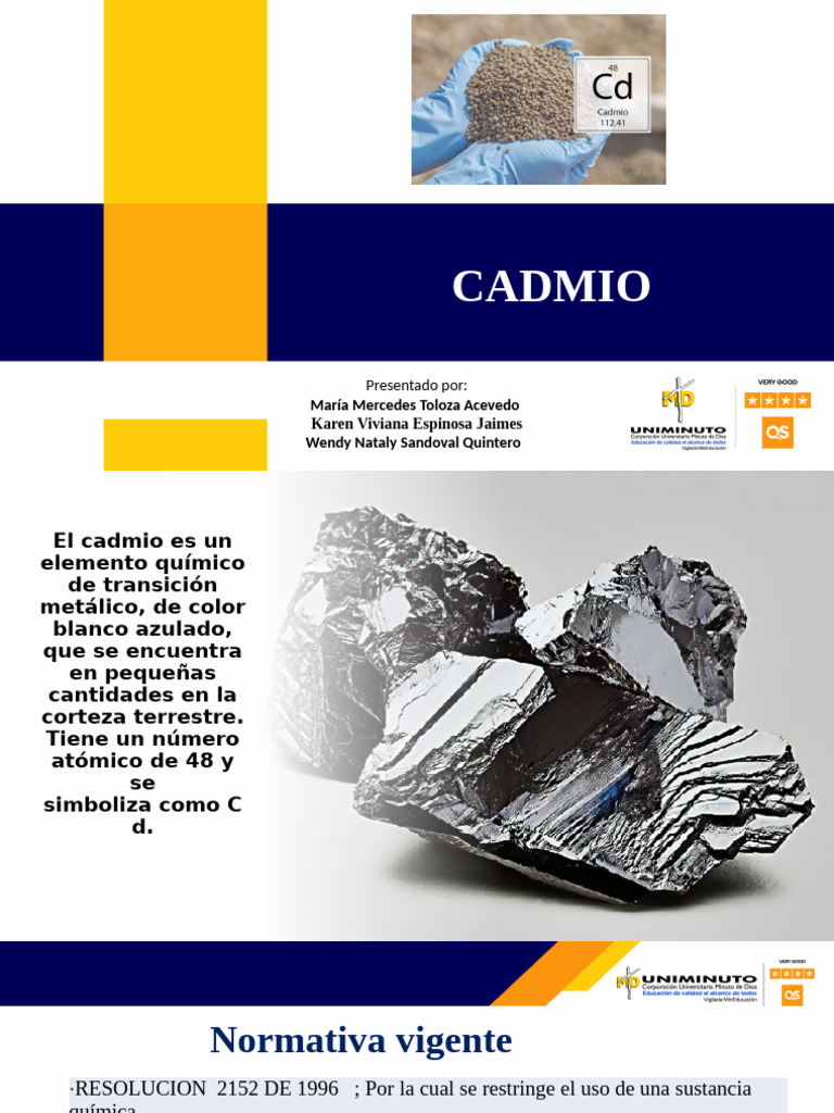 Exposicion Del CADMIO | PDF | Cadmio | Contaminación