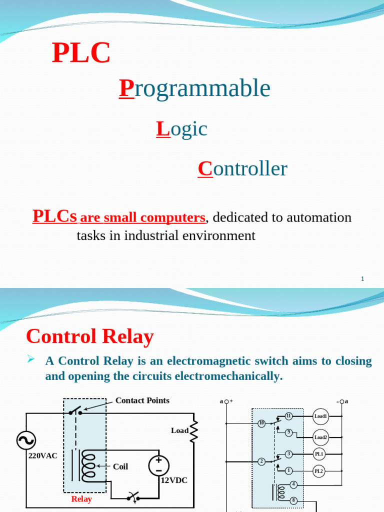 1 - PLCs Introduction | PDF | Programmable Logic Controller | Input/Output