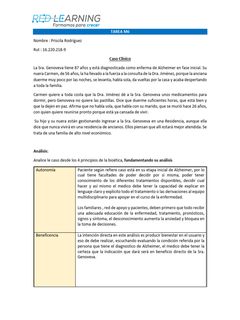 Tarea Modulo 6 | PDF | Enfermedad de Alzheimer | Terapia