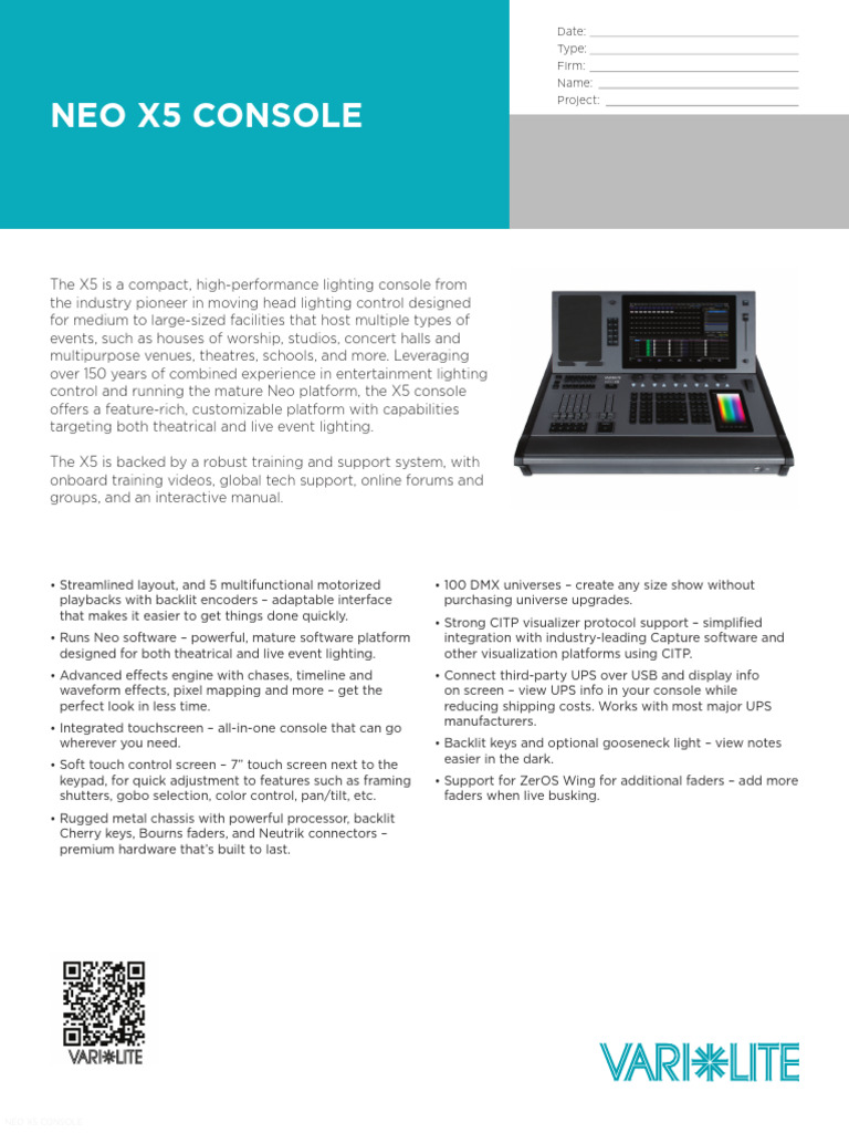 Neo X5 Lighting Console Overview | PDF | Computing | Computer Engineering