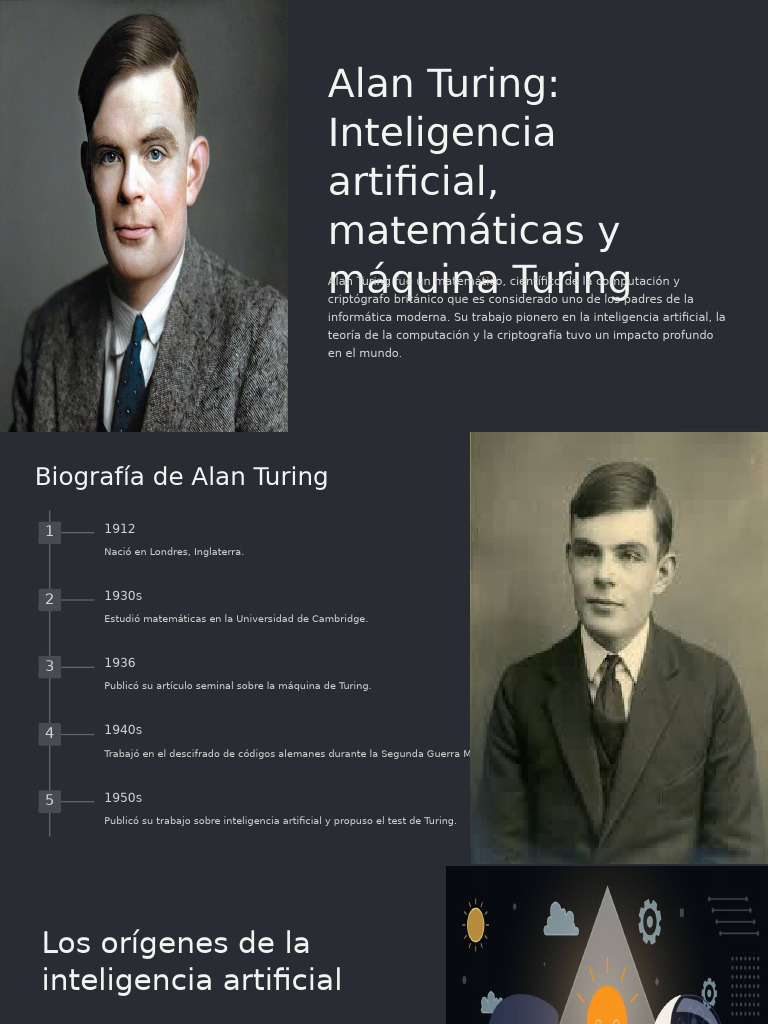 Alan Turing Inteligencia Artificial Matematicas y Maquina Turing | PDF | Alan Turing | Ciencias ...