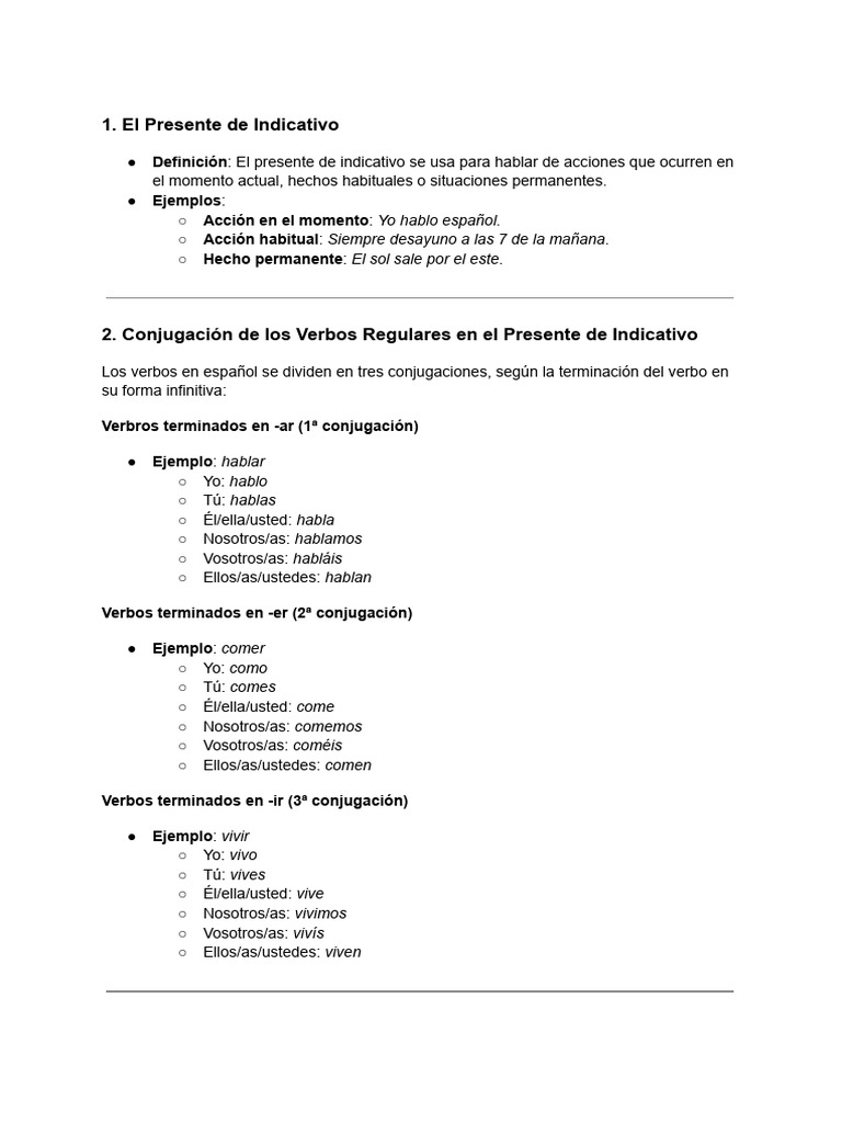 Clase de Lengua | PDF | Verbo | Conjugación gramatical