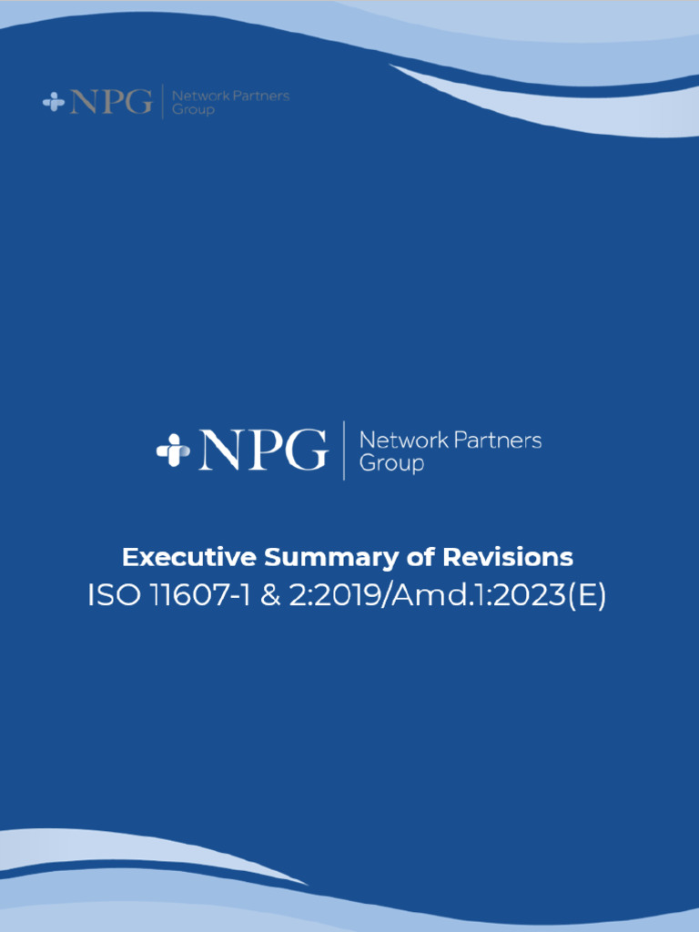 NPG Iso 11607 - 1-2 Exec Summary 2023.12.17 Final | PDF | Risk | Risk ...