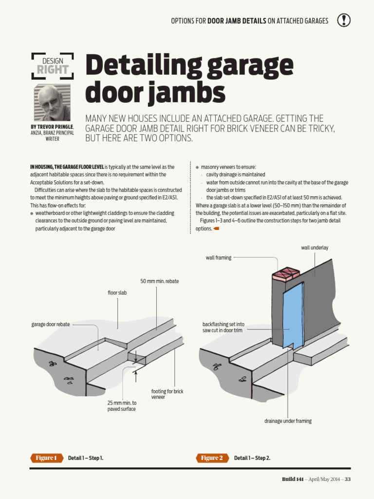 Build 141 33 Design Right Detailing Garage Door Jambs | PDF | Door | Wall