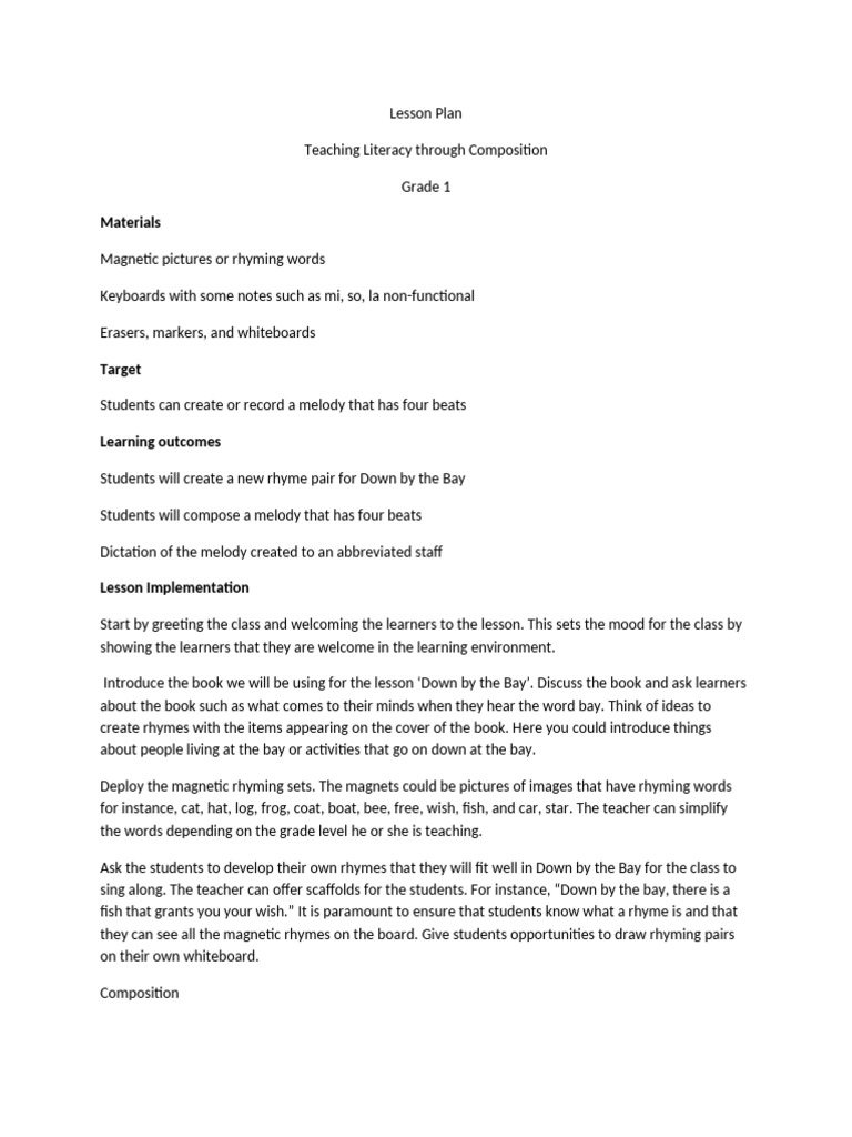 Homework 6 Lesson Plan O | PDF | Lesson Plan | Cognitive Science