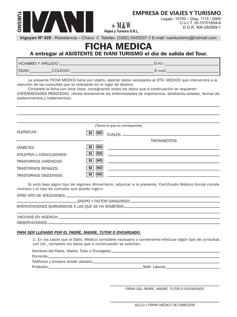 Ficha Medica Corregida | PDF | Enfermedades y trastornos | Medicina CLINICA
