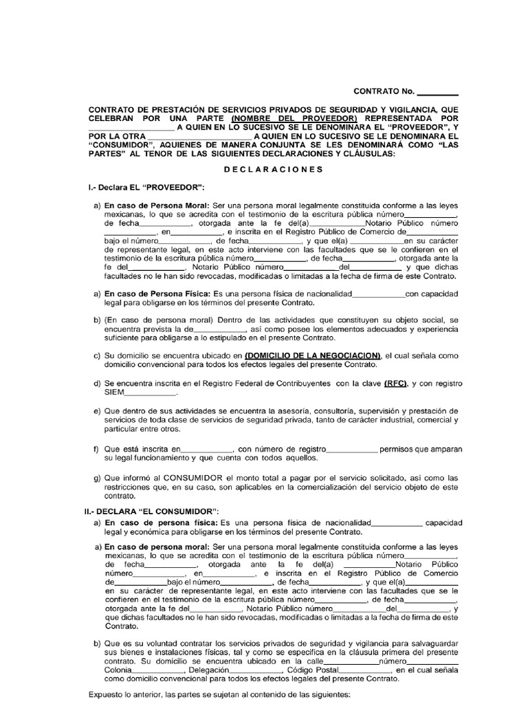 Seguridad Contrato | PDF