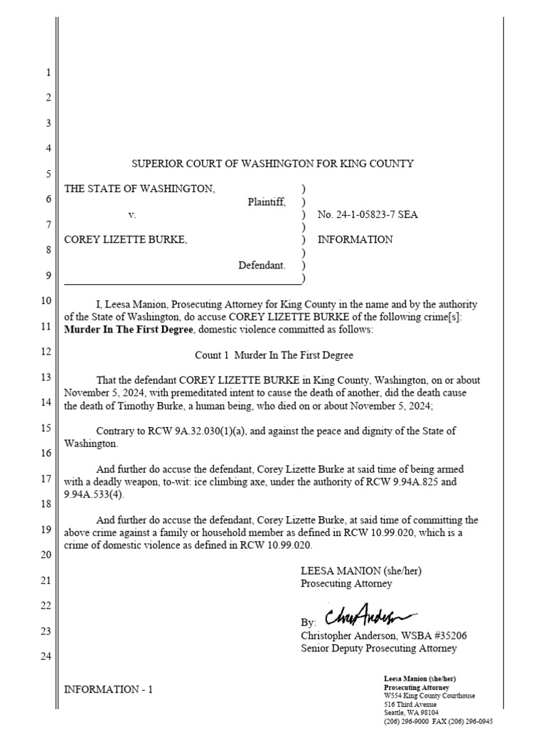 24-1-05823-7 Charging Docs | PDF | Ambulance | Prosecutor