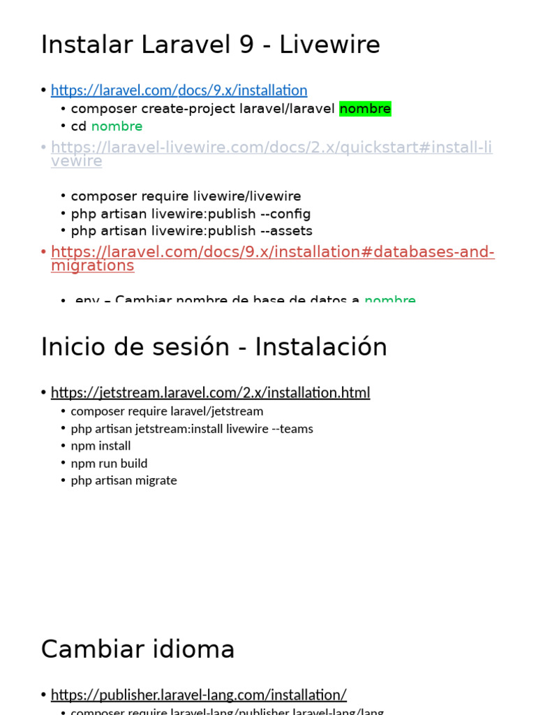 Paso A Paso Laravel 10 | PDF | Web Development | Cyberspace