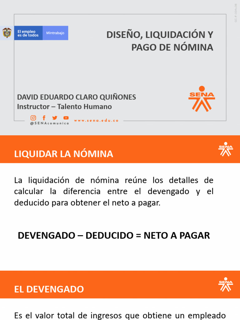 Liquidación de Nómina y Cálculos Clave | PDF | Salario | Salario mínimo