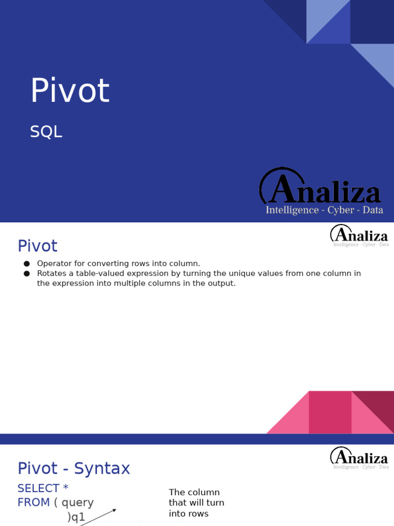 Pivot (1) | PDF