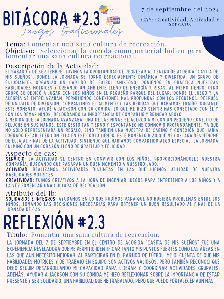 Bitácora 2.3 | PDF | Aprendizaje