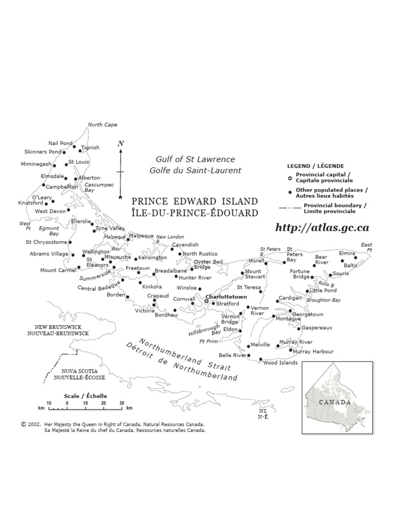 List of Places in Prince Edward Island | PDF