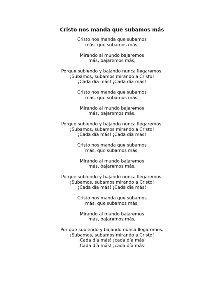 Subamos Más Mirando a Cristo | PDF