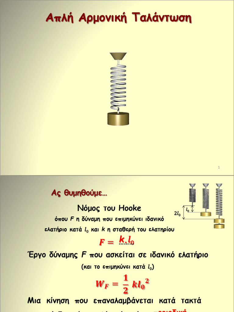 Απλή Αρμονική Ταλάντωση | PDF