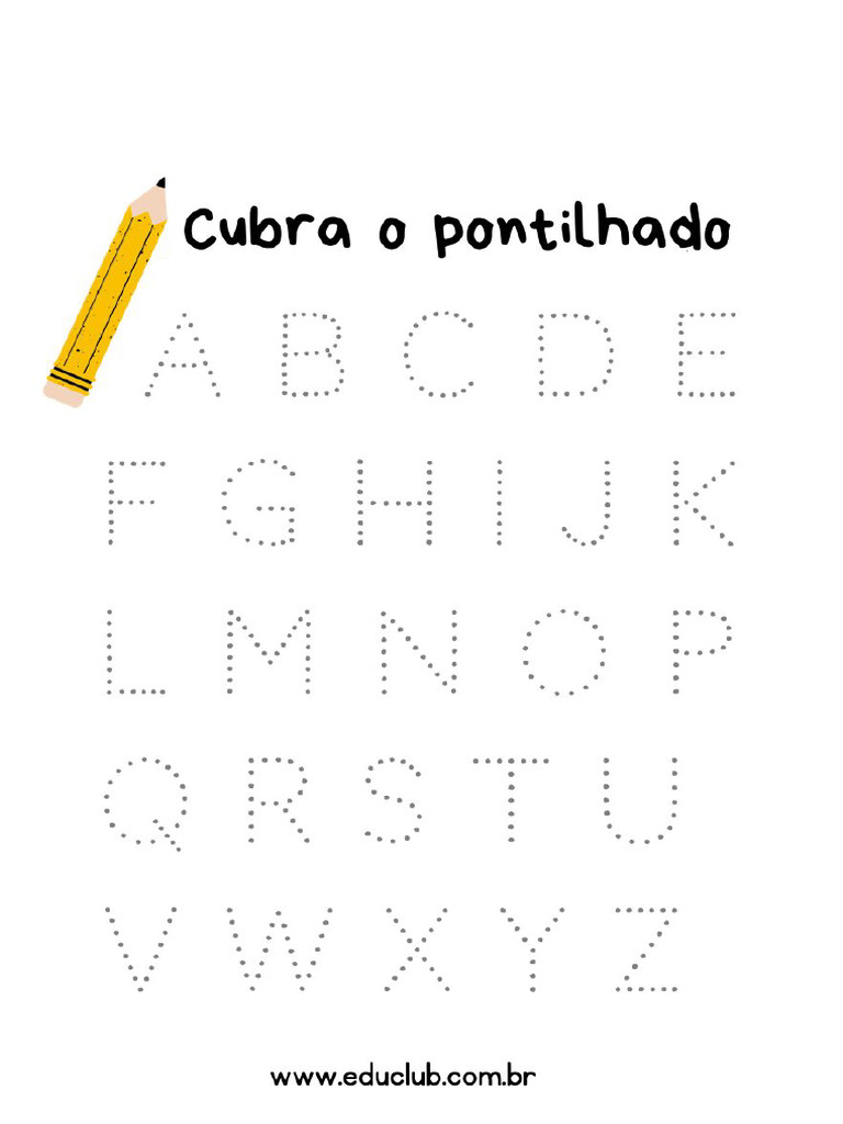 Letras Do Alfabeto Pontilhado | PDF