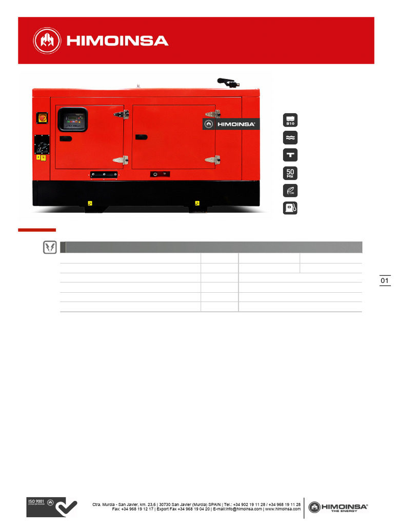 Himoinsa Hyw35-T5-Gb - Engine Yanmar 4tnv98ggeh | PDF | Electrical Engineering | Electricity