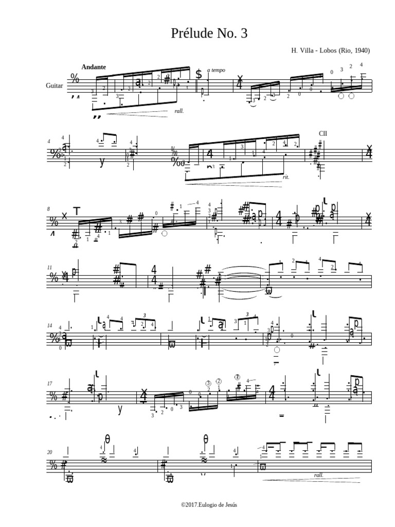 H. Villa-Lobos - Prelude-Nº 3 | PDF
