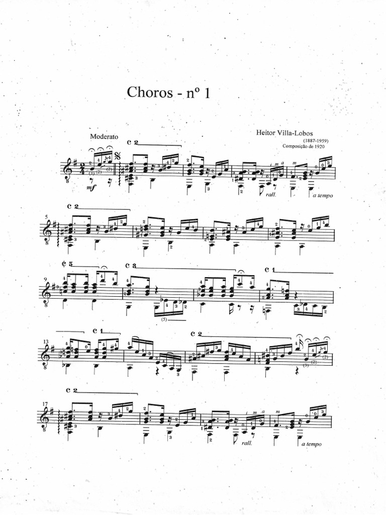 H. Villa-Lobos - Choros #1 | PDF