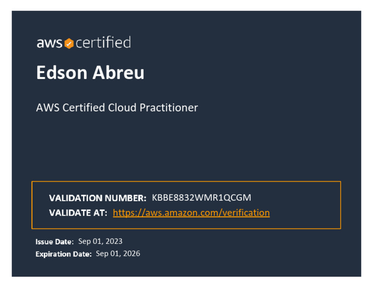 AWS Certified Cloud Practitioner Certificate | PDF