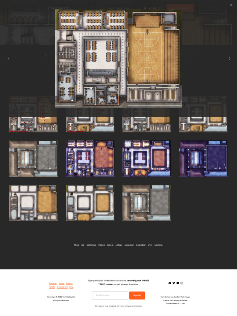 Modern TTRPG Battlemaps - Tom Cartos | PDF