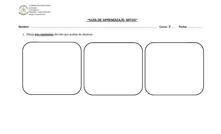 N°5 Guia de Aprendizaje - Partes Del Mito | PDF | Estudios de idiomas ...