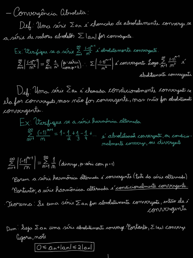 7 - Convergência Absoluta - 240729 - 095529 | PDF