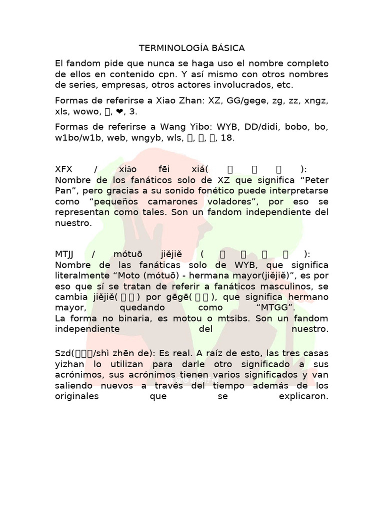 Terminología Básica | PDF | Fan (persona) | Fandom