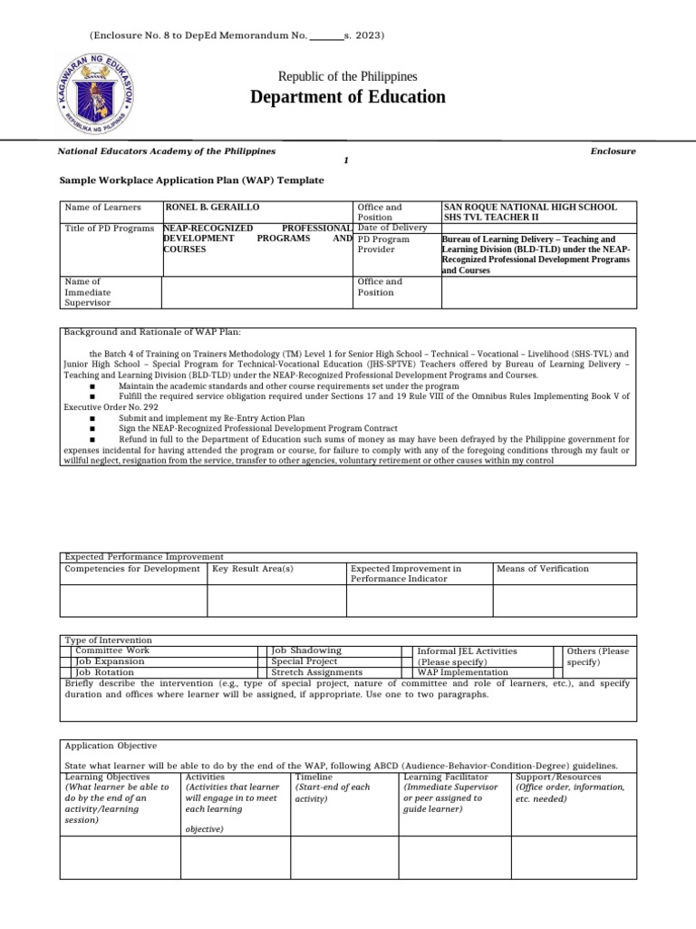 GERAILLO - SHS - TVL - MEMO - Enclosures - Orig | PDF