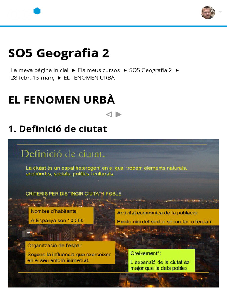 SO5 Geogra A2: El Fenomen Urbà | PDF